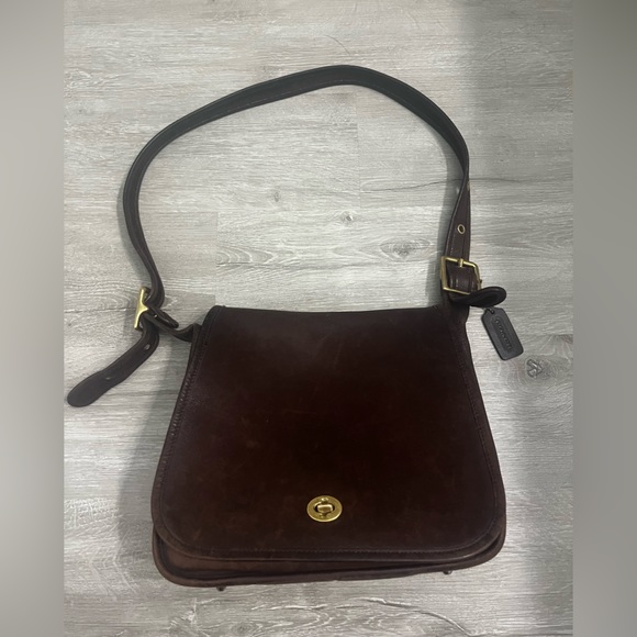 Coach | Bags | Coach Stewardess Bag In Brown Leather Style No 9525 ...